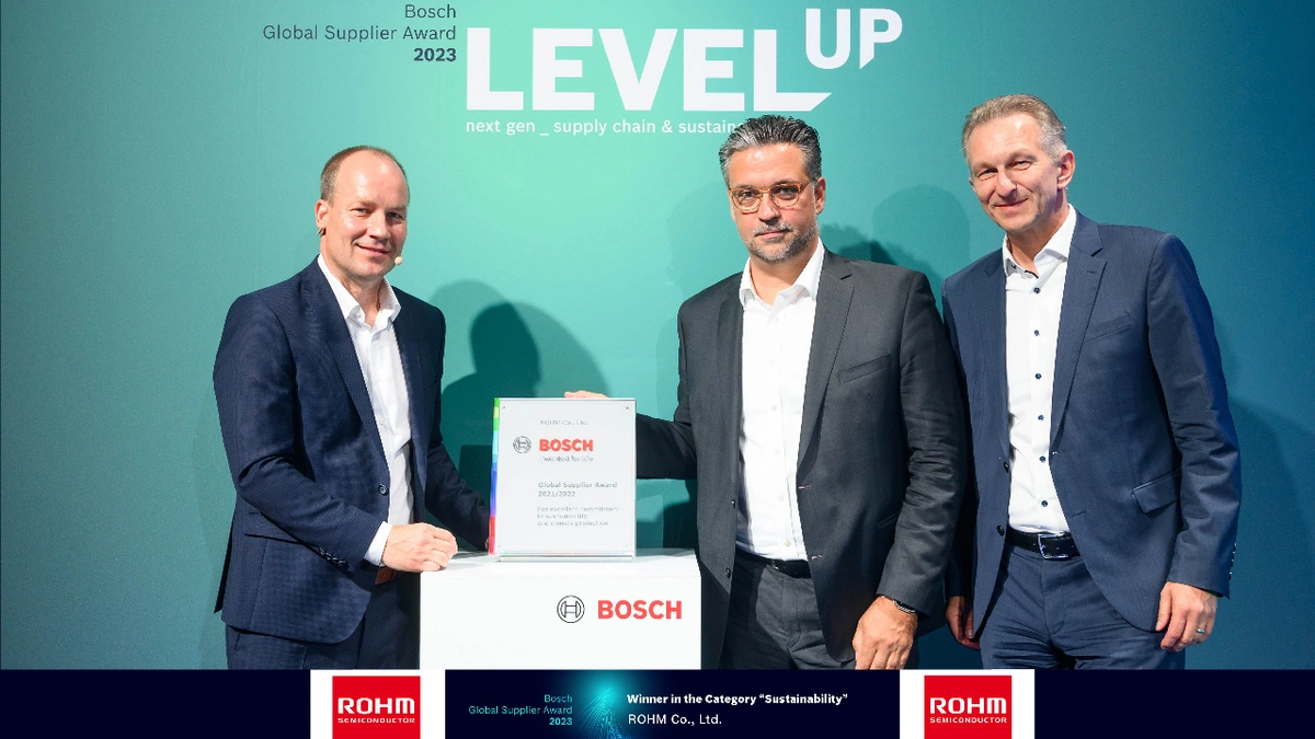 ROHM receives Bosch Global Supplier Award 2023 - International ...